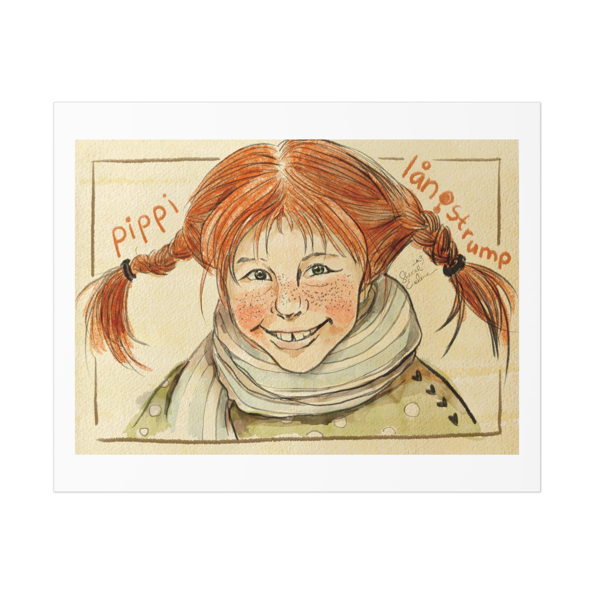 Uncoated Posters, Pippi Longstocking, Pippi Langstrump, Astrid Lindgren ...