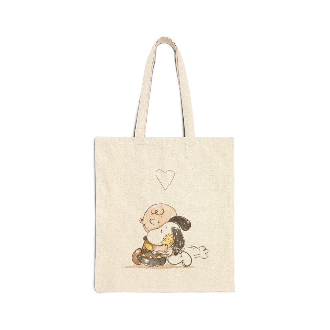 Peanuts Inspired Tote Bag Coquette Tote Bag Cotton Canvas Tote Bag ...