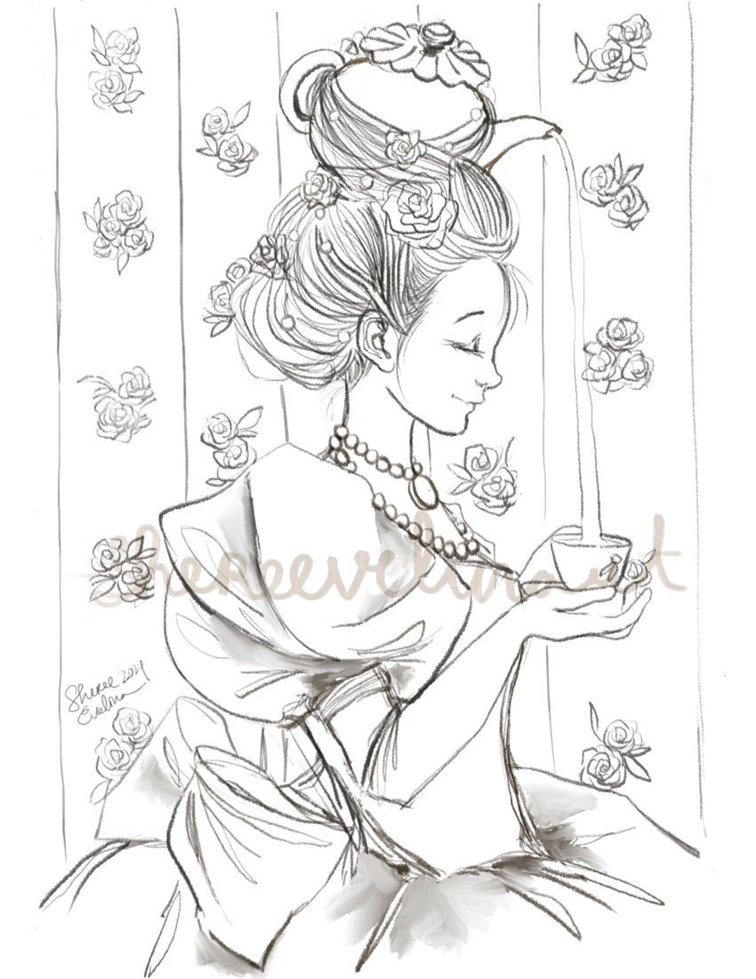 Printable Coloring Page | Printables | Cozy Coloring Print for Adults ...