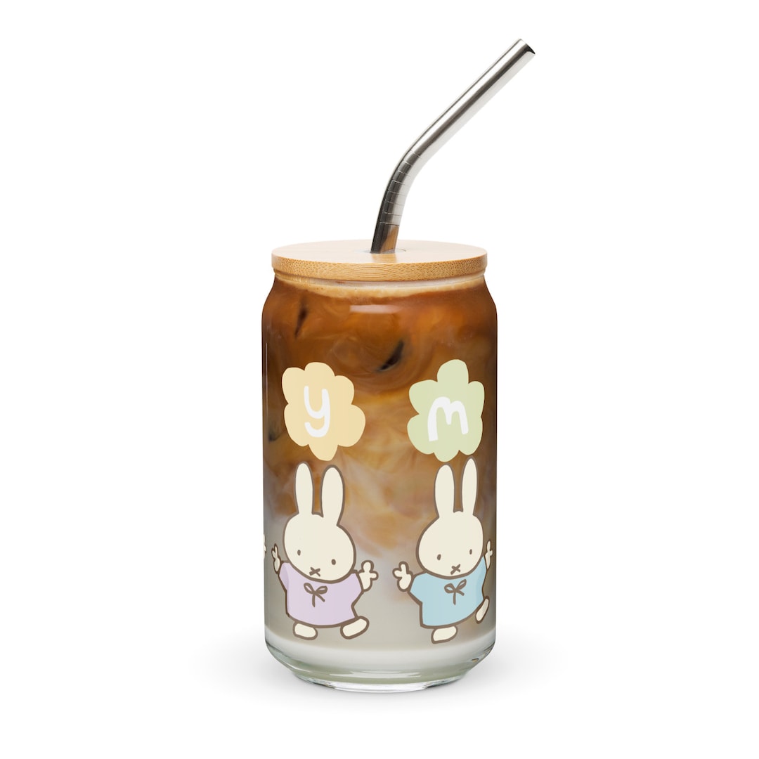 Miffy Inspired Can-shaped Glass | Miffy Fan | Aesthetic Glass | Trendy ...