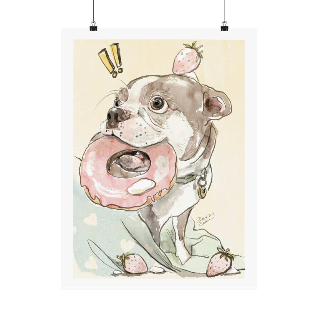 Boston Terrier Art, Boston Terrier Poster, Boston Terrier Lovers, Gift ...