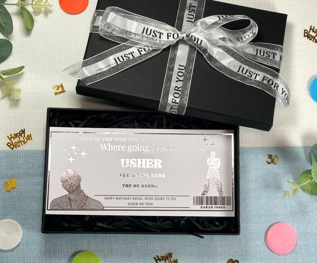 Personalised Event Ticket Reveal Card | Handmade Foil Keepsake ...