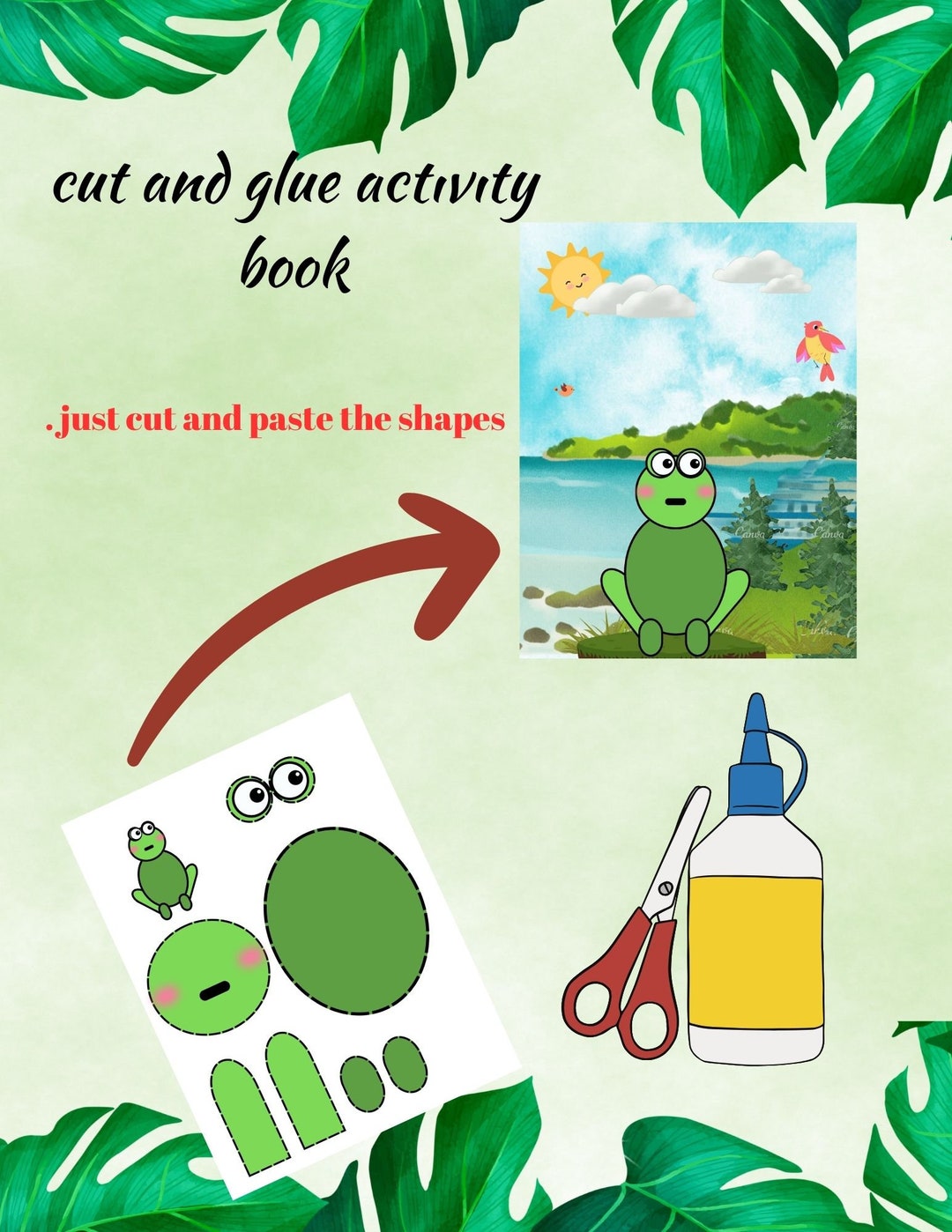 Cut and Paste Children's Activity Book Digital Downloadable PDF. - Etsy ...