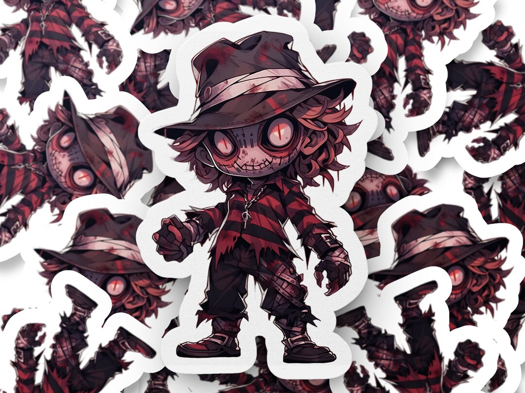 Cute Horror Character Sticker, Chibi Zombie Boy, Spooky Adhesive Decal ...