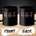 Colorful RBT Letters Mug, Artistic Rainbow Text Coffee Cup, Unique ...