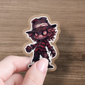 Cute Horror Character Sticker, Chibi Zombie Boy, Spooky Adhesive Decal ...