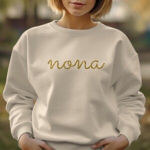 Nona Script Font T-shirt, Minimalist Trendy Tee, Casual Women's ...