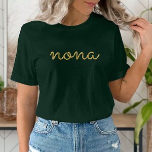 Nona Script Font T-shirt, Minimalist Trendy Tee, Casual Women's ...