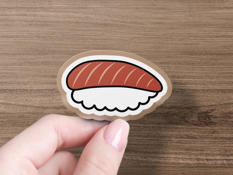 Cute Sushi Sticker, Japanese Food Decal, Kawaii Nigiri Vinyl, Laptop ...