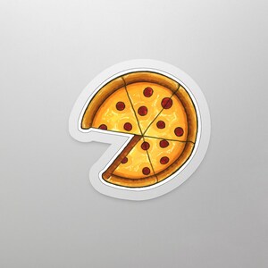 Cute Pepperoni Pizza Slice Die Cut Sticker, Waterproof Vinyl Sticker ...