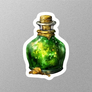 Magical Potion Bottle Sticker, Fantasy Elixir Vinyl Decal, Witchcraft ...