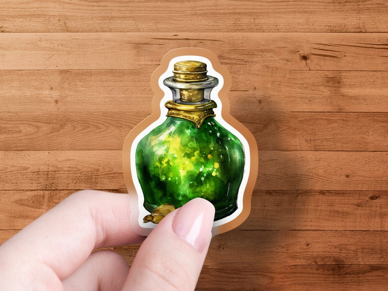Magical Potion Bottle Sticker, Fantasy Elixir Vinyl Decal, Witchcraft ...