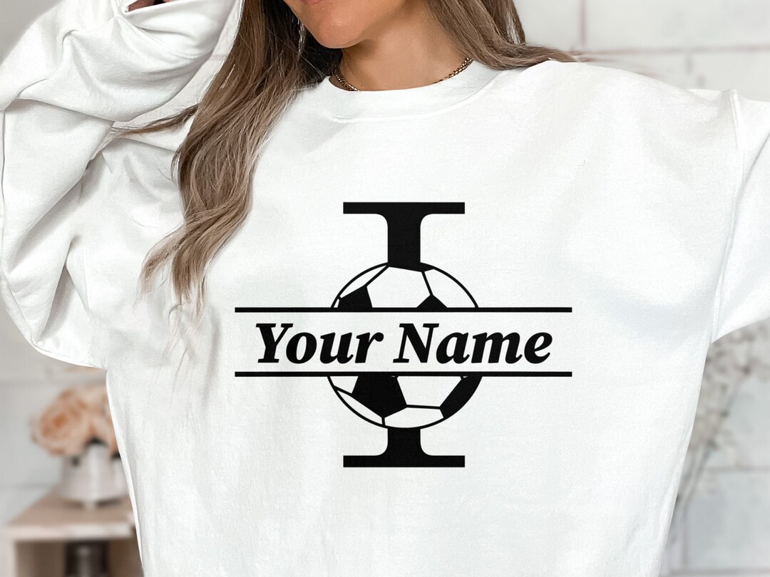 Personalized Soccer Ball Design Sweatshirt, Custom Name Football Fan ...