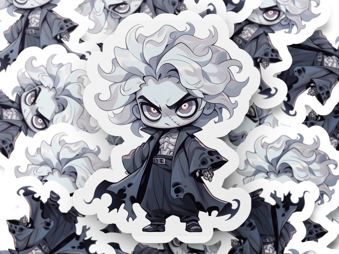 Chibi Vampire Character Sticker, Cute Gothic Anime Decal, Laptop and ...