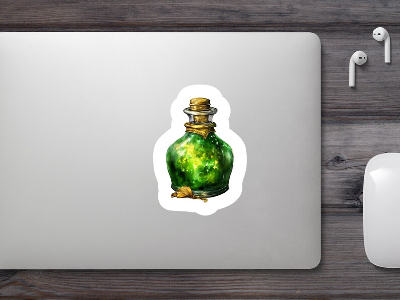 Magical Potion Bottle Sticker, Fantasy Elixir Vinyl Decal, Witchcraft ...