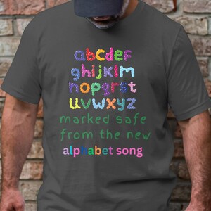 Bubble Letters Alphabet T-shirt or Sweatshirt, Marked Safe From the New ...