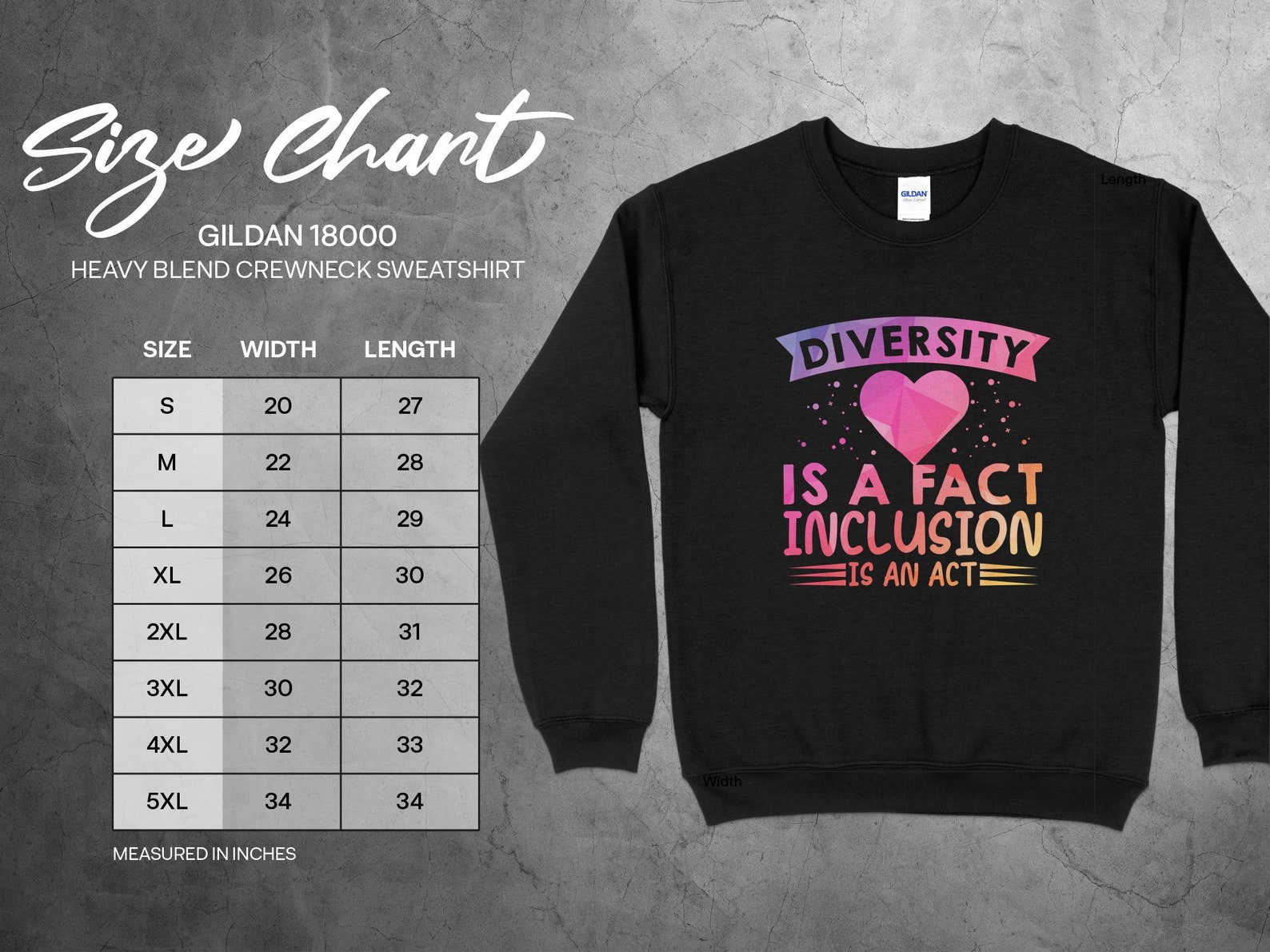 Diversity Inclusion T-shirt or Sweatshirt, Colorful Motivational Quote ...