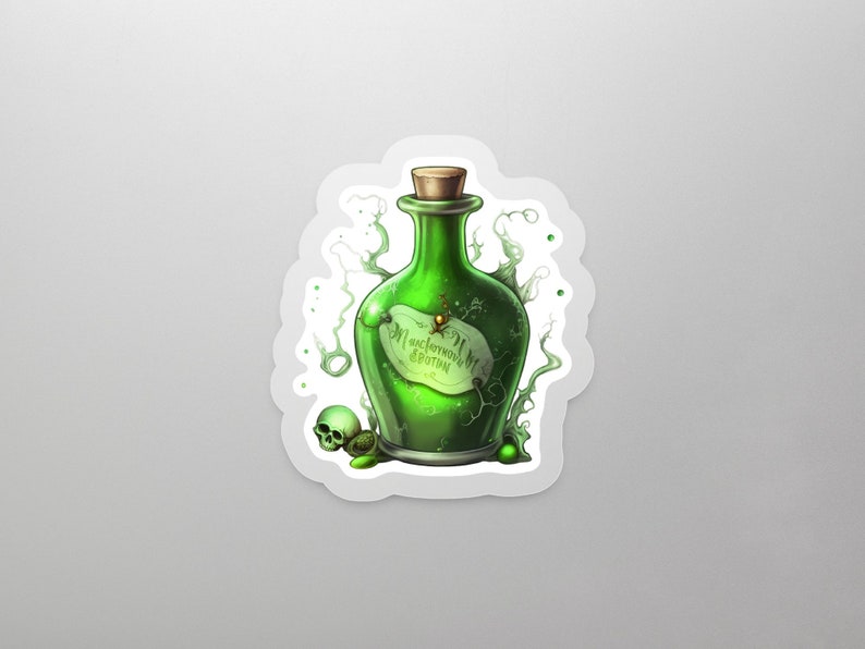 Potion Bottle Sticker, Fantasy Elixir Vinyl Decal, Witchcraft and Magic ...