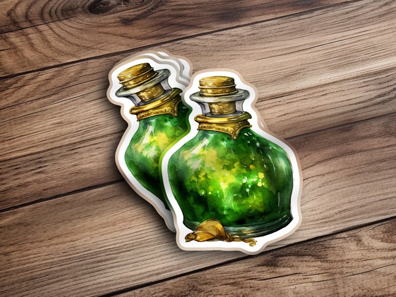 Magical Potion Bottle Sticker, Fantasy Elixir Vinyl Decal, Witchcraft ...