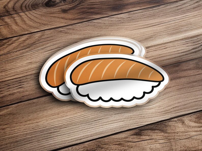 Cute Sushi Roll Sticker, Japanese Food Vinyl Decal, Kawaii Laptop ...