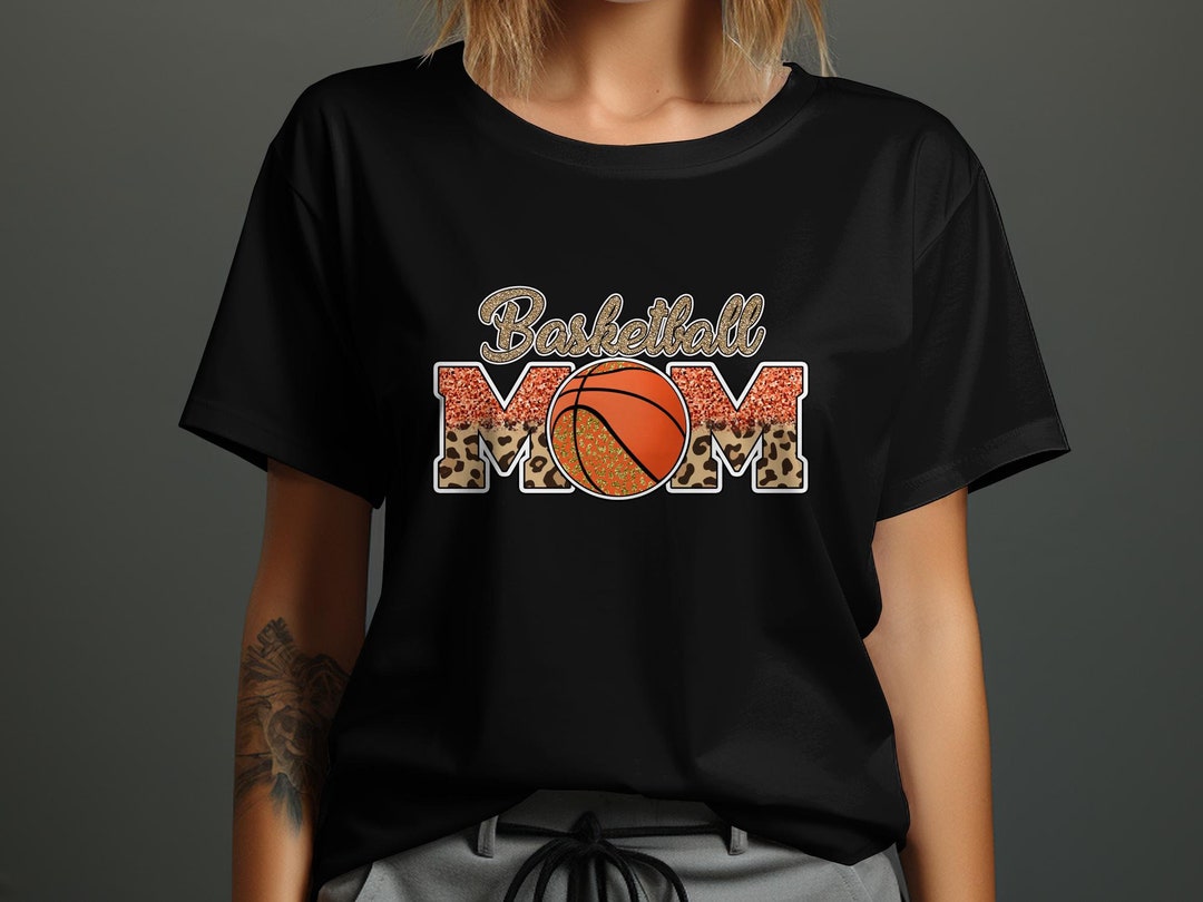 Leopard Print Basketball Mom T-shirt, Sports Fan Game Day Shirt, Women ...