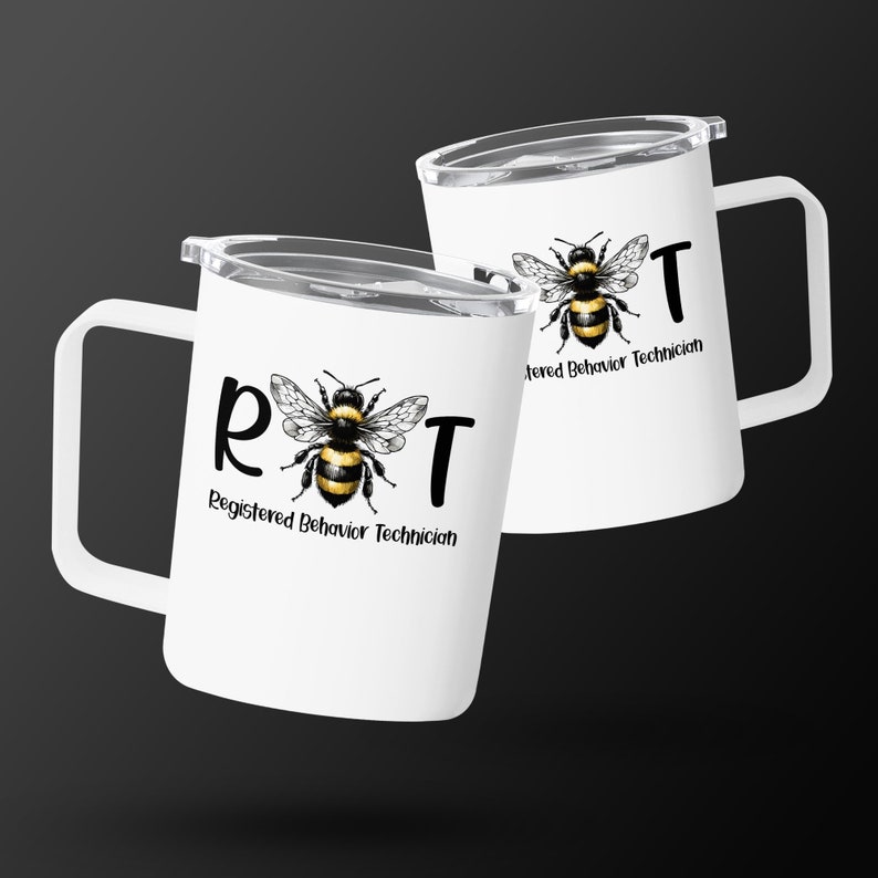 Registered Behavior Technician RBT Bee 10 Oz Insulated Travel Mug ...