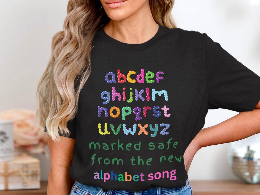 Bubble Letters Alphabet T-shirt or Sweatshirt, Marked Safe From the New ...
