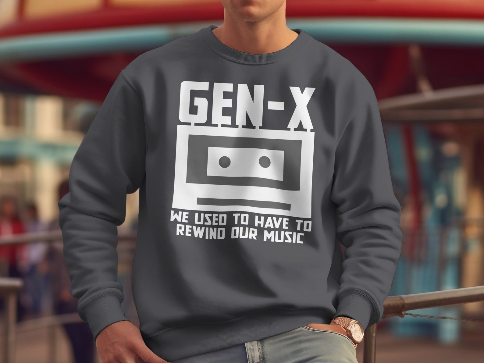 Retro Gen-x Cassette Tape T-shirt or Sweatshirt, Funny Gen-x Rewind Our ...