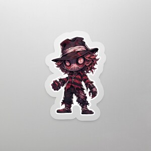 Cute Horror Character Sticker, Chibi Zombie Boy, Spooky Adhesive Decal ...