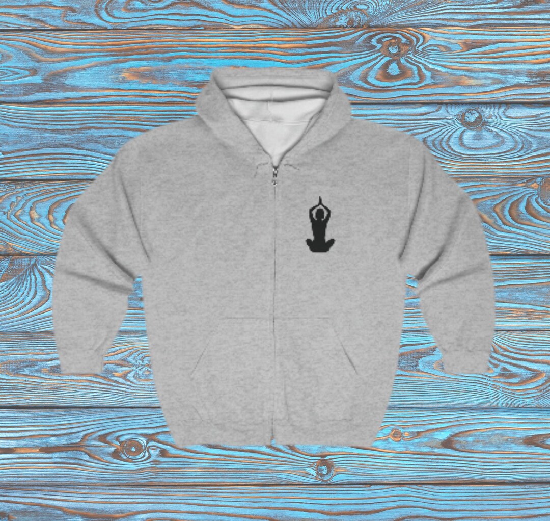Yoga Symbol Hooded Sweatshirt Full Zip, Comfy and Stylish, Gift for ...