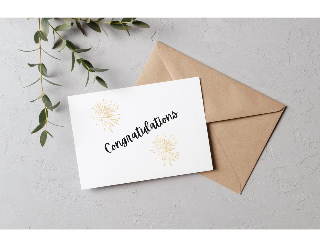 Printable Congratulations Card, Digital Congratulations Card, Digital ...