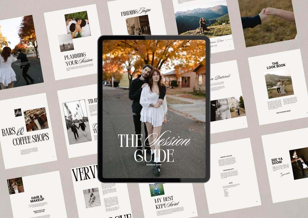 Session Guide Template for Photographers | 15 Pages | Canva Editable - Etsy