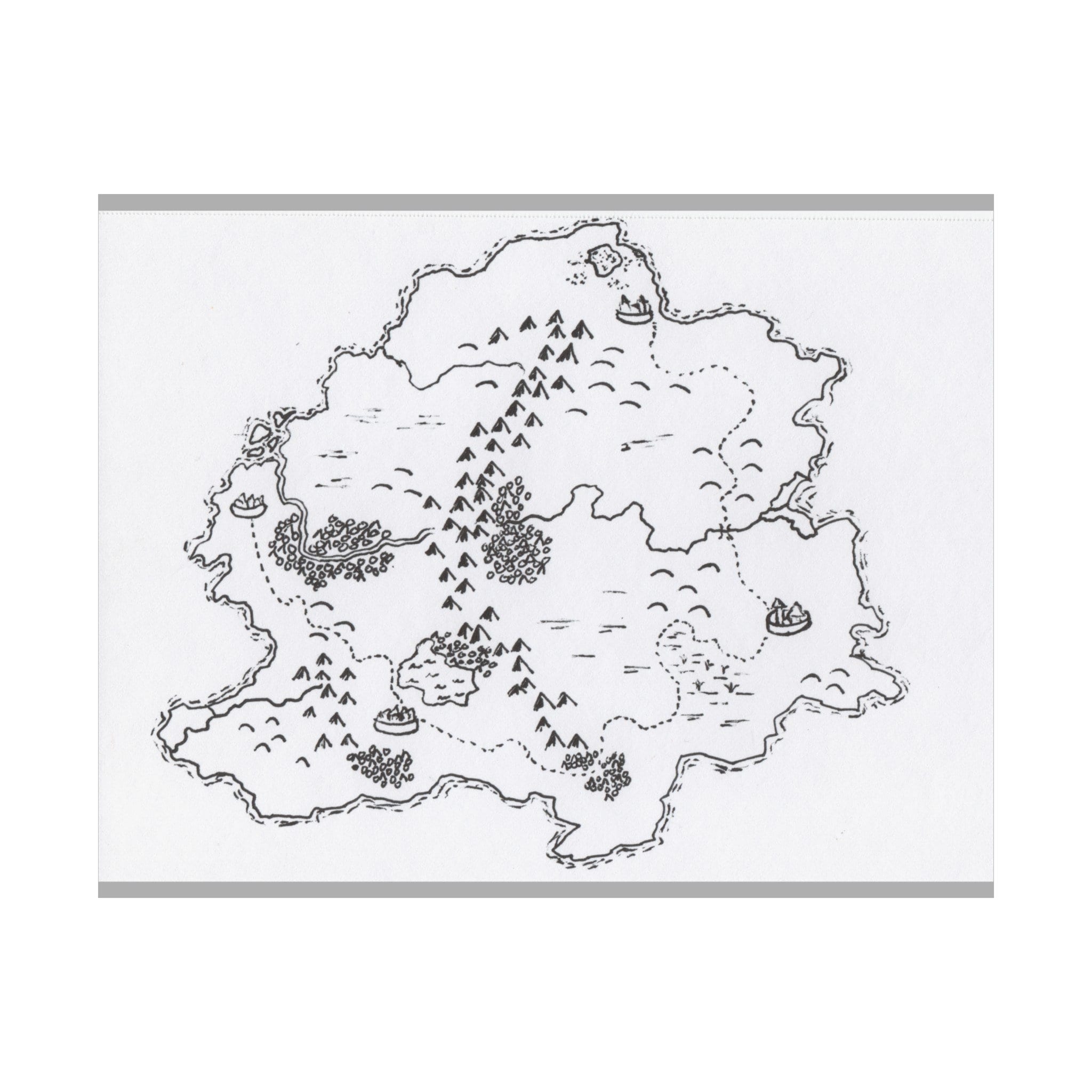 Enchanted Isles: Hand-drawn Fantasy Map of a Mystical Island - Etsy