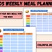 Kids Weekly Meal Planner Colorful Design Schedule Food - Etsy