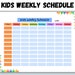 Editable Kids Weekly Planner, Weekly Schedule, PDF, Google Docs ...