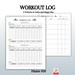 Workout Log, Exercise Tracker, Fitness Planner, Healthy Journal, Self ...