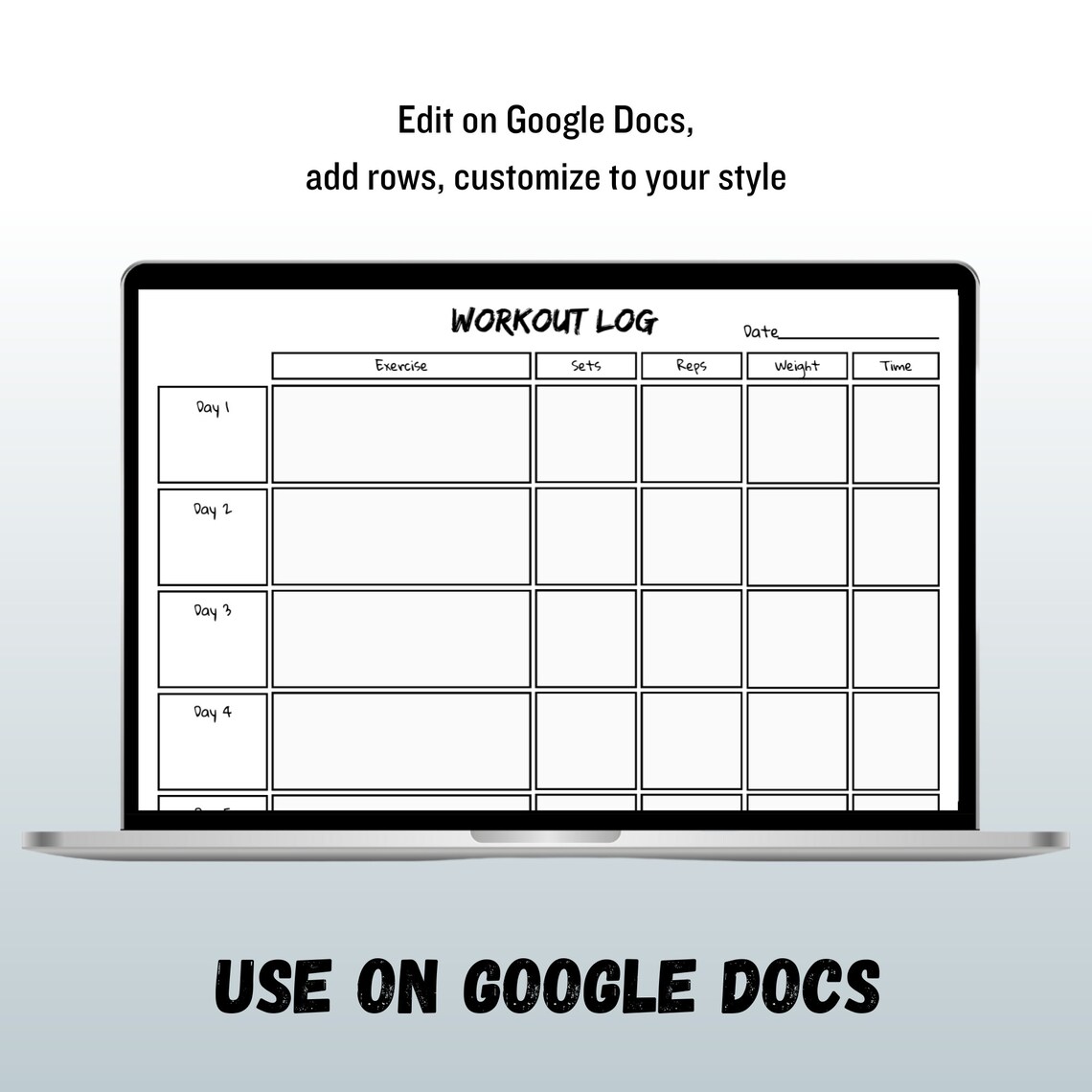 Workout Log, Exercise Tracker, Fitness Planner, Healthy Journal, Self ...