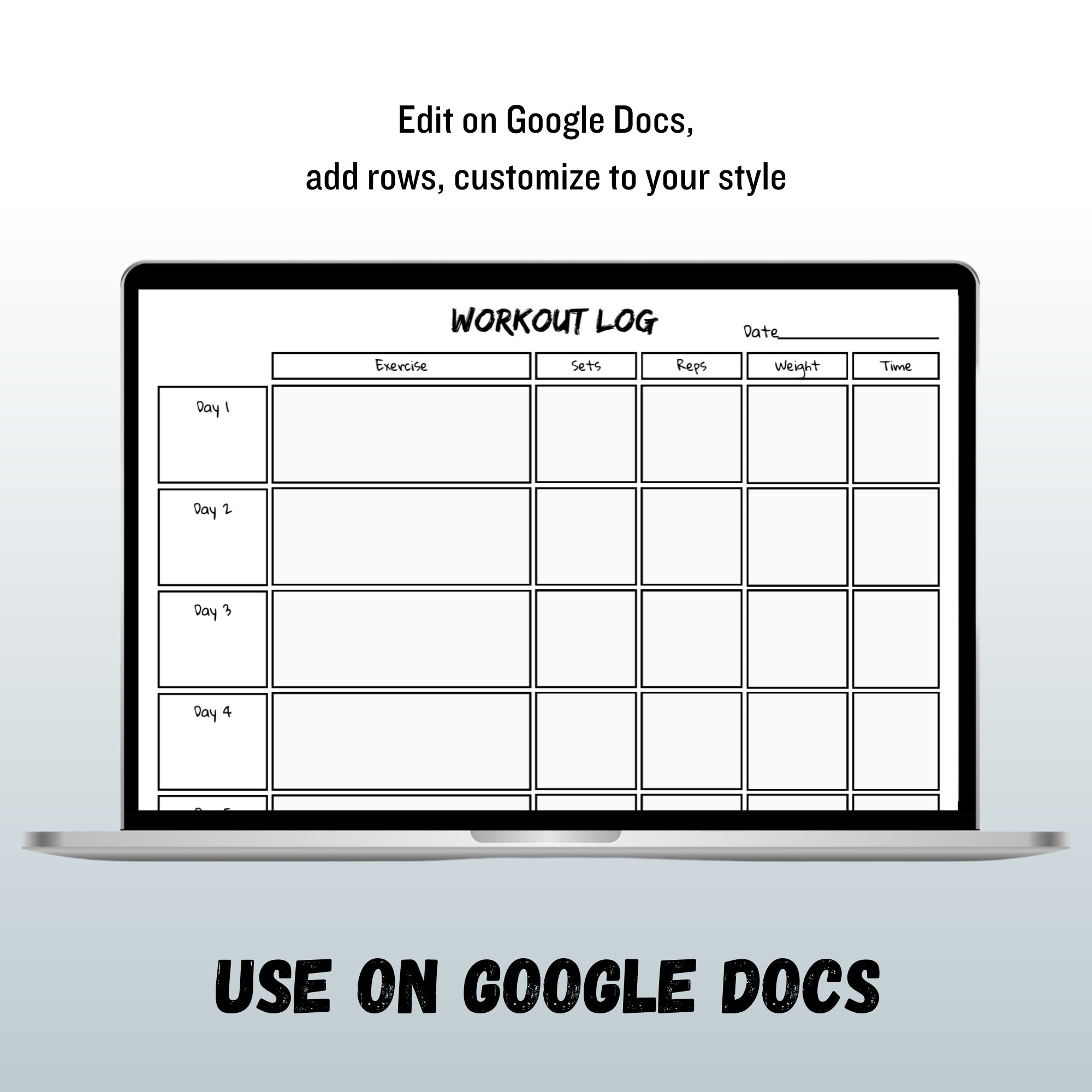 Workout Log, Exercise Tracker, Fitness Planner, Healthy Journal, Self ...