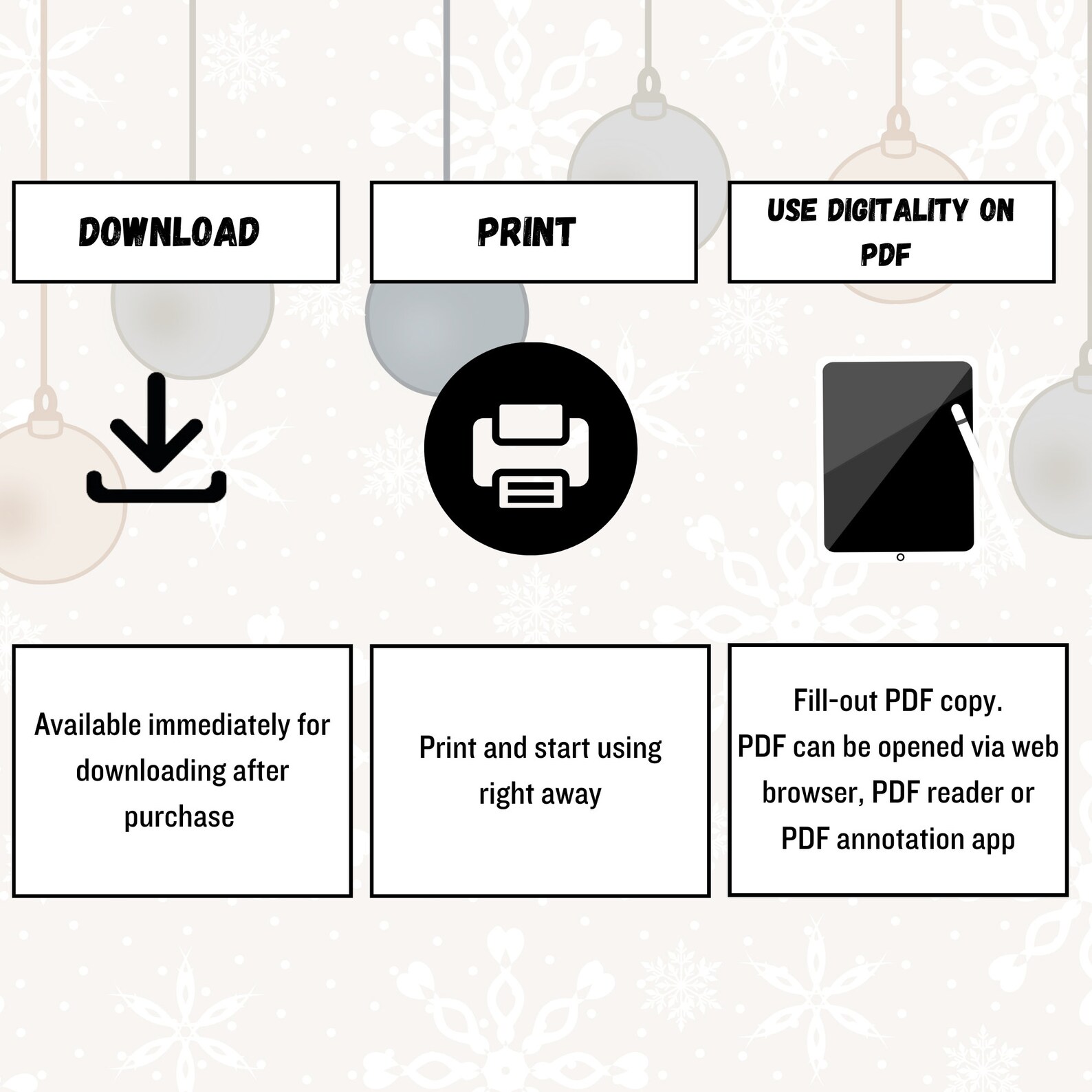 Christmas Gifts Checklist, Fillable PDF, Printable, Holiday Tracker, Xmas Planner, Gift Budget ...