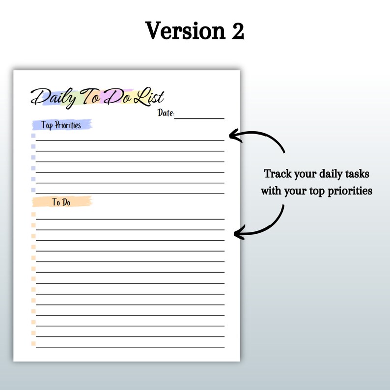 To Do List Template, Task Tracker, Daily Log, Weekly Lists, Work ...