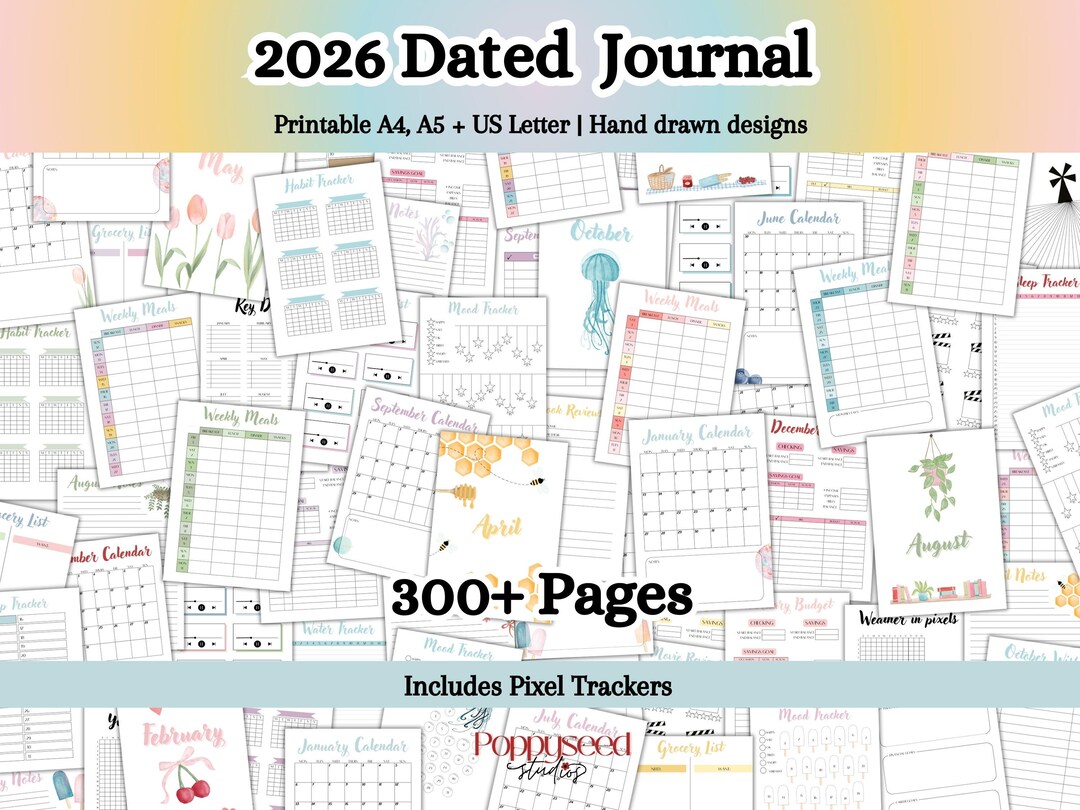 2026 Premade Bullet Journal Printable Bujo Journal Template Colorful ...
