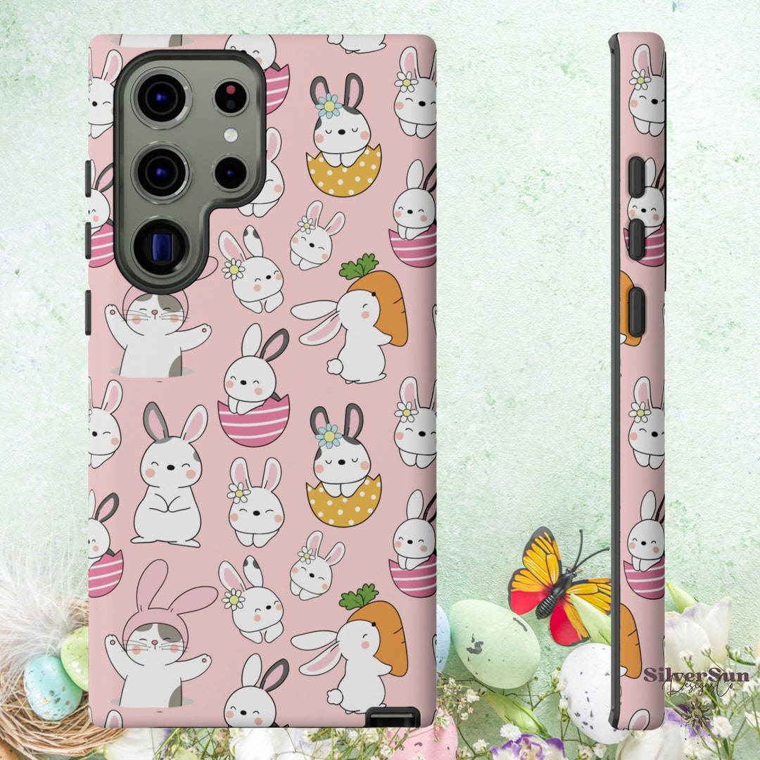 Cute Easter Bunnies Dual Layer Tough Phone Case, Samsung Galaxy S24 ...