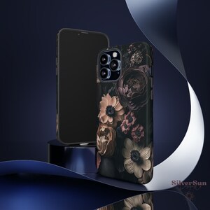 Dark Academia Aesthetic Floral Gothic Dual Layer Tough Phone Case ...