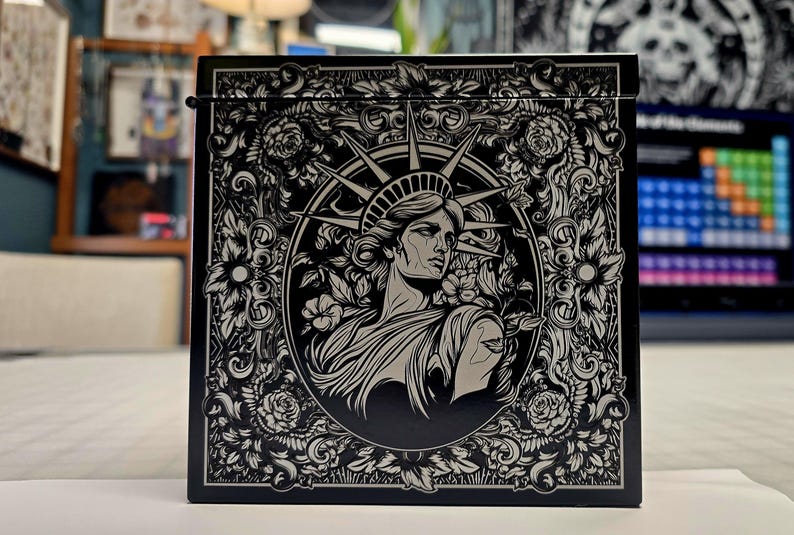 High Definition Lady Liberty With Custom Filigree Vector File - Etsy