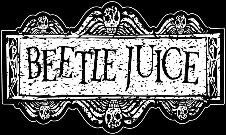 Hand Drawn Beetlejuice Sign Image and Vector - Etsy