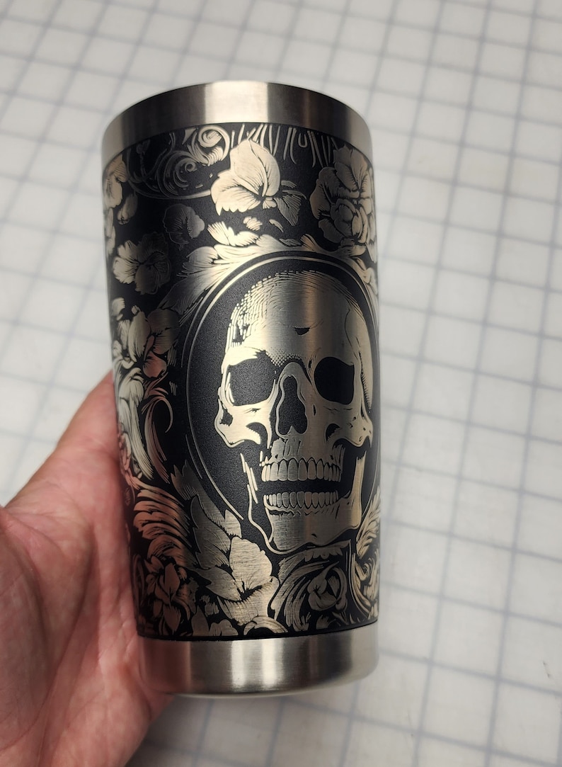 Skull and Filigree Seamless Pattern SVG - Etsy