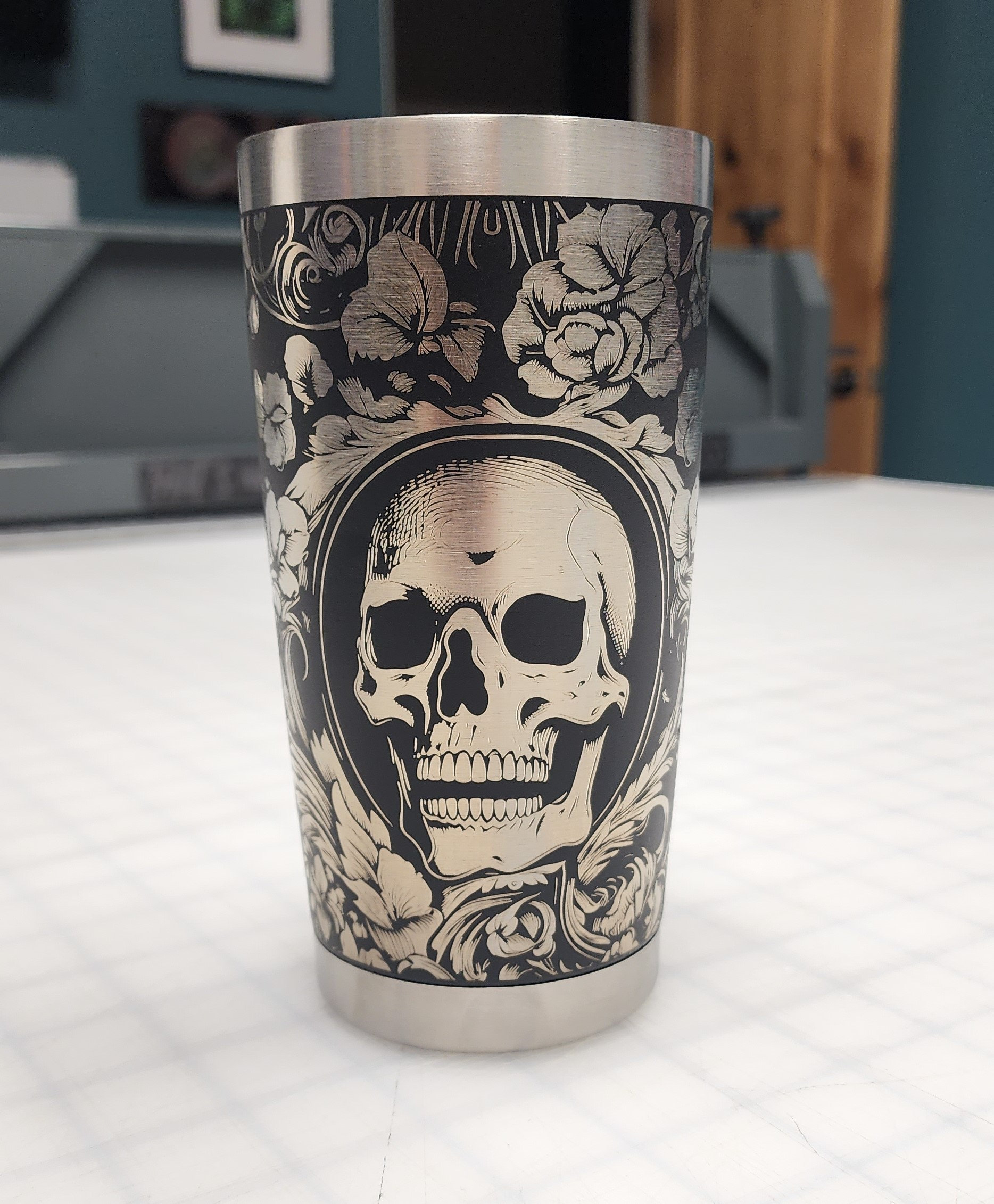 Skull and Filigree Seamless Pattern SVG - Etsy