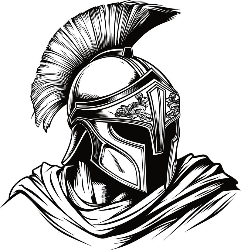 Detailed Spartan Image and Vector - Etsy