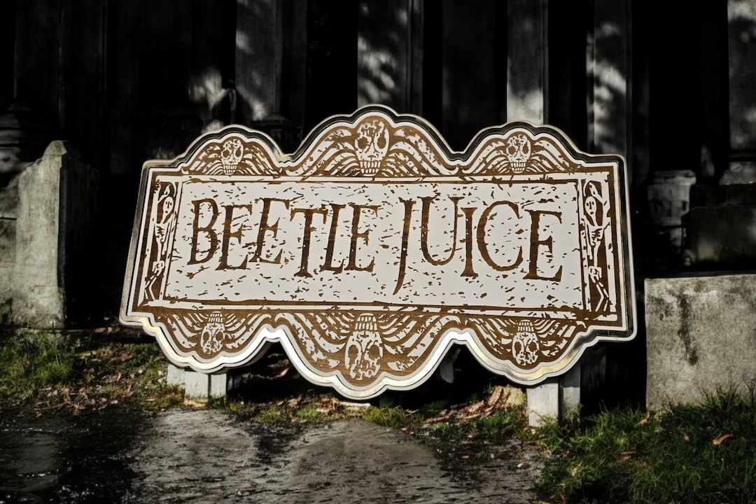 Hand Drawn Beetlejuice Sign Image and Vector - Etsy