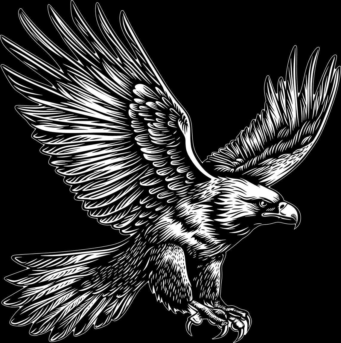 High Resolution Flying Eagle Vector - Etsy